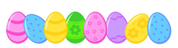 Easter clip art dividers