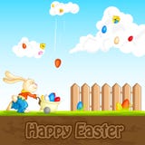 Bunny Playing Golf With Easter Egg Stock Vector - Illustration of ...