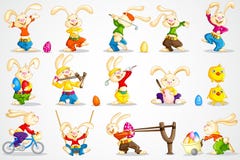 Bunny Playing Golf With Easter Egg Stock Vector - Illustration of ...