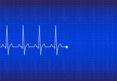 Blue ECG Trace Stock Photo - Image: 25761100