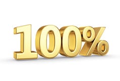 Icono Del Porcentaje Del 100% En Un Fondo Blanco Foto de archivo ...