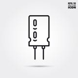 Electrolytic Capacitor Icon And Symbol Stock Illustration ...