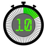 10 seconds. Stopwatch stock illustration. Illustration of white - 15556443