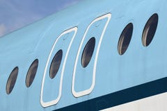 Overwing Emergency Exit In The Aircraft Stock Photo - Image of save ...