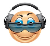 Emoticon DJ stock vector. Illustration of music, stereo - 25927515