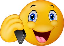 Emoticon - Telefon-Aufruf stock abbildung. Illustration von telefon ...