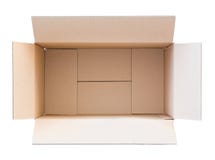 Top Down View Open Empty Cardboard Box Stock Images - 5 Photos