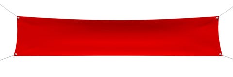 Red Blank Empty Horizontal Rectangular Banner Stock Vector - Image ...