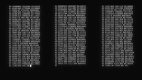 Encrypted Fast Long Scrolling Programming Security Hacking Code Data Flow Stream On Black White ...