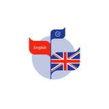 English Language Courses Advertising Concept. Fluent Speaking Foreign ...