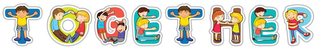 English word cooperation stock vector. Illustration of pupil - 32710376