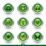 Ecology Web Icons Set 2, White Square Buttons Stock Vector ...