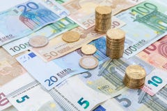 Euro Money Stacks And Bills Royalty Free Stock Photos - Image: 34917868