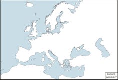 Europe - Contour Map, Vector Illustration Stock Vector - Illustration ...