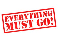 Everything Must Go Sale Retro Poster. Stock Vector - Image: 35462430