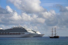 Cruise Ship at Destination stock image. Image of boat - 7683365