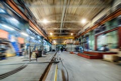 Industrial Manufacturing Shop Floor In A Factory Stock Image - Image of ...