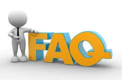 3D Person Word Faq Frequently Asked Questions Clipart And Illustrations