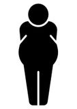 Fat Man Obesity Overweight Pictogram Stock Vector - Illustration of ...