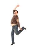 Fat Man Jumping Royalty Free Stock Photography - Image: 2639507