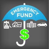 Financial Emergency Fund Icons With Umbrella Stock Vector - Image: 77315017