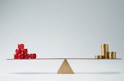 Dice Balancing stock photo. Image of isolated, cubed - 13289576