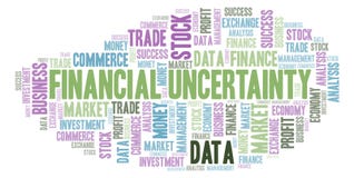 Financial Uncertainty Word Cloud. Stock Illustration - Illustration of ...