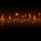 Swirling Fire With Music Notes Stock Illustration - Illustration of ...