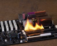 Burnt Electronic Circuit Board Stock Photo - Image of damage, black ...