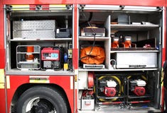 Inside The Fire Engine, Fire Truck Stock Image - Image: 58081935