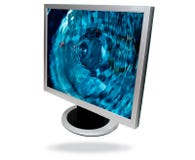 Flat screen computer stock image. Image of connections - 3825491