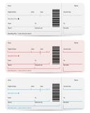 Airline Flight Ticket Vector Stock Vector - Illustration of airport ...
