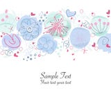 Springtime Floral With Butterfly Greeting Card Stock Vector ...