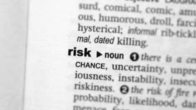 Dictionary Definition - Risk Stock Video - Video of macro, selective ...