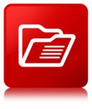 Red folder icon stock illustration. Illustration of directory - 15716588
