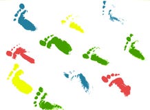 Colored Footprints Stock Photos, Images, & Pictures - 173 Images
