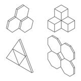 Modello Astratto Delle Forme Geometriche Tridimensionali Illustrazione ...