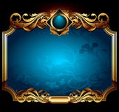 Fundo Azul Com Frame Dourado Fotos De Stock – 258 Fundo Azul Com Frame ...