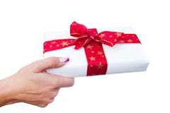 Frauenhände, Die Ein Geschenk Geben Lizenzfreie Stockfotos - Bild: 22459838