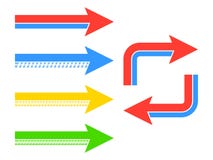 Insieme Delle Frecce Stilizzate Illustrazione Vettoriale ...