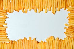 Border Of Crisp Golden French Fries Stock Photo - Image of golden ...