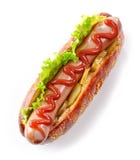 Hotdog on white background stock photo. Image of take - 29388450