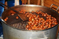 Fried Chestnuts And Fire, Close Up Stock Image - Image: 78950511