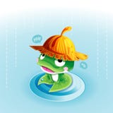 Singing Frog stock vector. Illustration of aquatic, color - 1137771