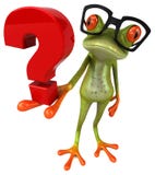 Frog with a question mark stock illustration. Illustration of closeup ...
