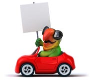 Parrot driving a car stock image. Image of bird, entertainment - 10993581