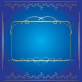 Fundo Azul Com Frame Dourado Fotografia de Stock Royalty Free - Imagem ...