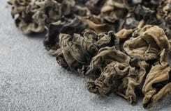 Funghi Cinesi Neri Asciutti Fotografia Stock - Immagine di giapponese ...