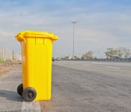 Roadside Trash Bin Stock Photos - Royalty Free Pictures