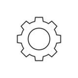 Set Of Outlines Of Gear Wheels, Vector Illustration Stock Vector ...